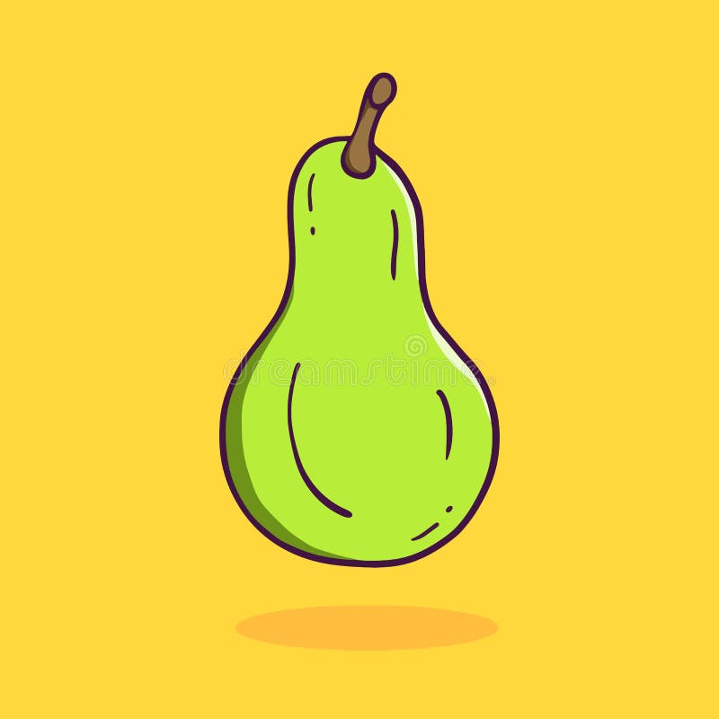 Hand Drawn Fresh Pear in Doodle Style Stock Vector - Illustration of ...