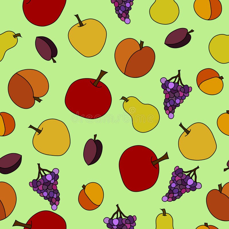 Fruit seamless pattern stock illustration. Illustration of juice ...
