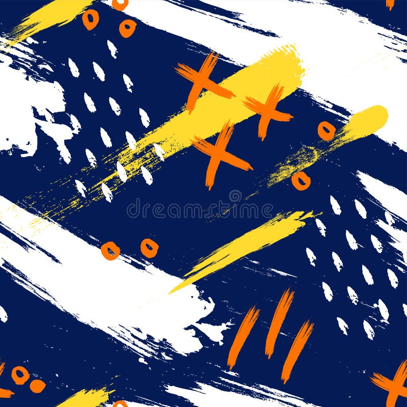 Hand Drawn Fun Background - Colorful Seamless Pattern, Great for Trendy ...