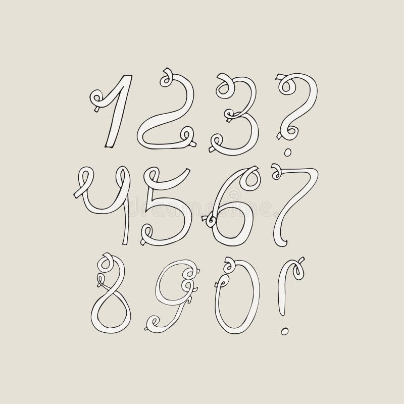 Decorated Digits Stock Illustrations – 147 Decorated Digits Stock ...