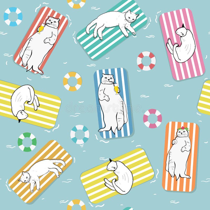 Cats Swimming Stock Illustrations – 161 Cats Swimming Stock ...