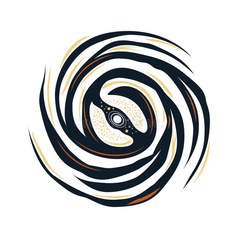 Hand Drawn Galaxy stock vector. Illustration of spiral - 223903594