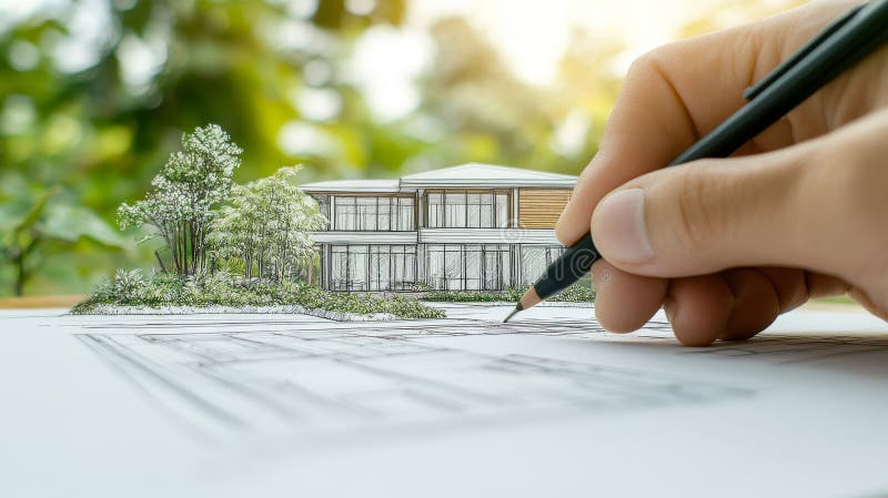 A Hand-drawn Garden Plan Featuring Trees, Pathways, and Green Spaces ...