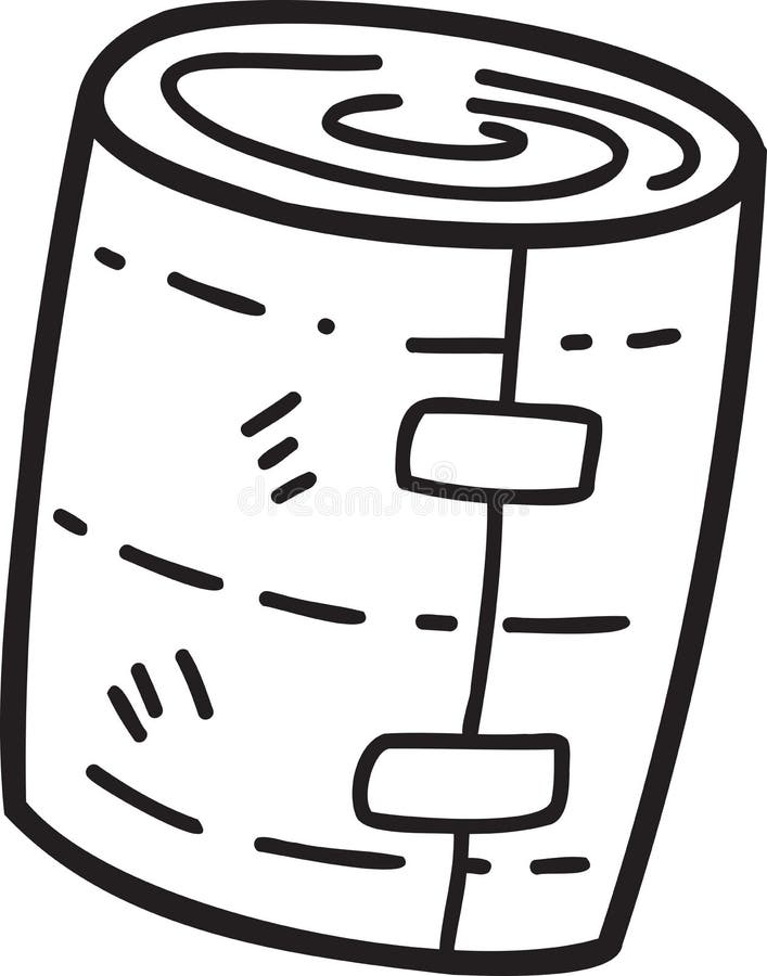 Hand Drawn Gauze Bandage Illustration Stock Vector - Illustration of ...