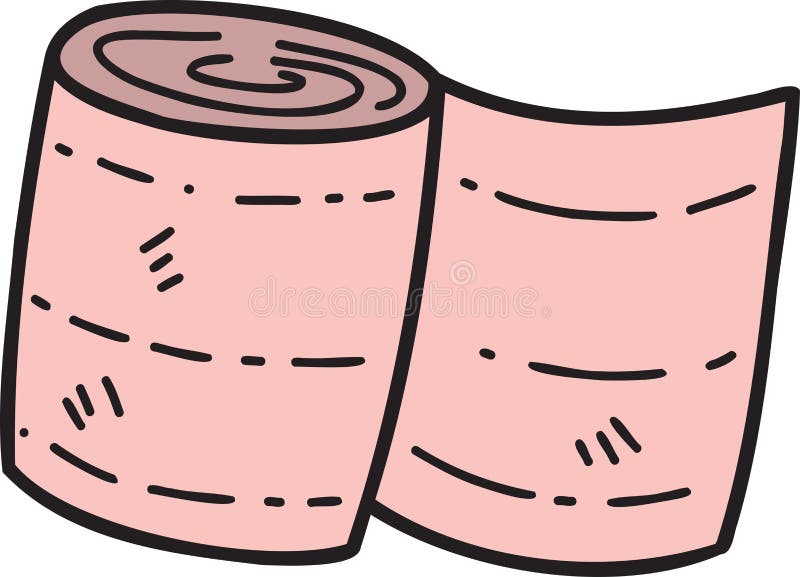 Hand Drawn Gauze Bandage Illustration Stock Vector - Illustration of ...