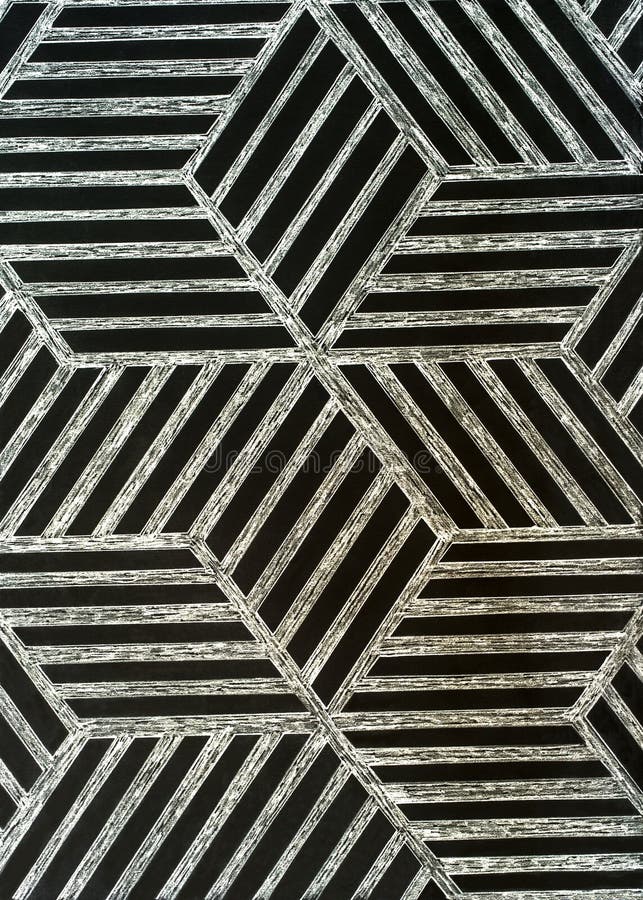 Hand Drawn Linear 3d Box Shaped Pattern. Stock Illustration ...