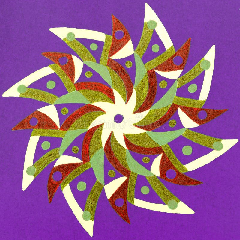 Colourful Twirling Wave Shapes on a White Background. Stock ...