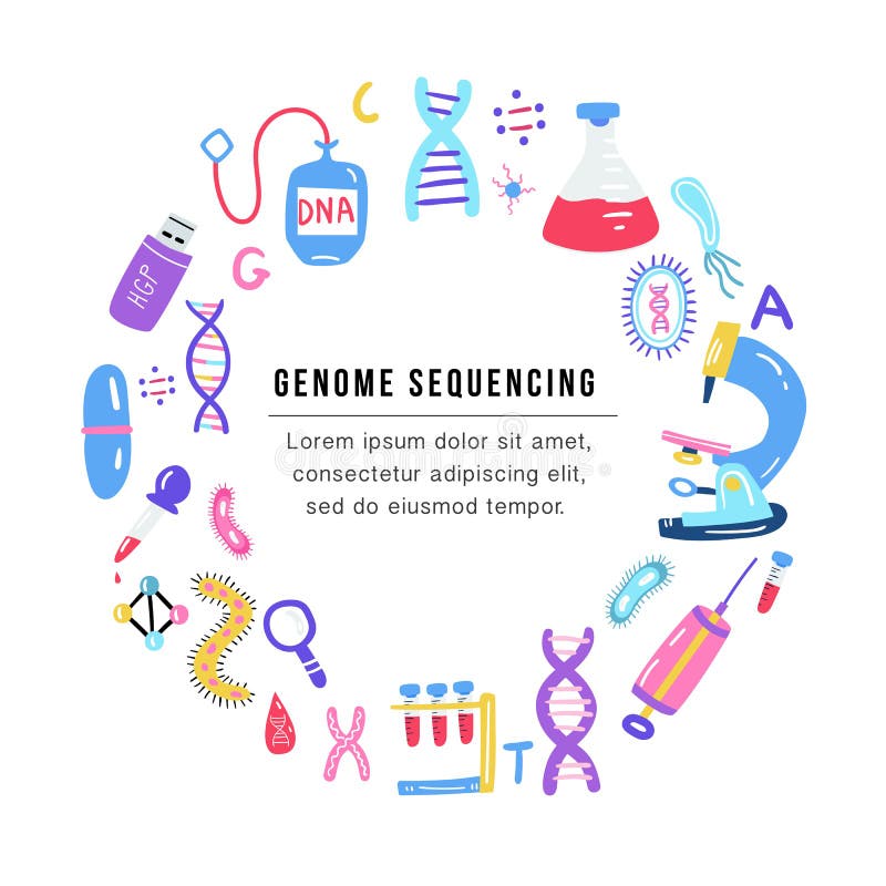DNA Sequencing Concept Illustration Stock Illustration - Illustration ...