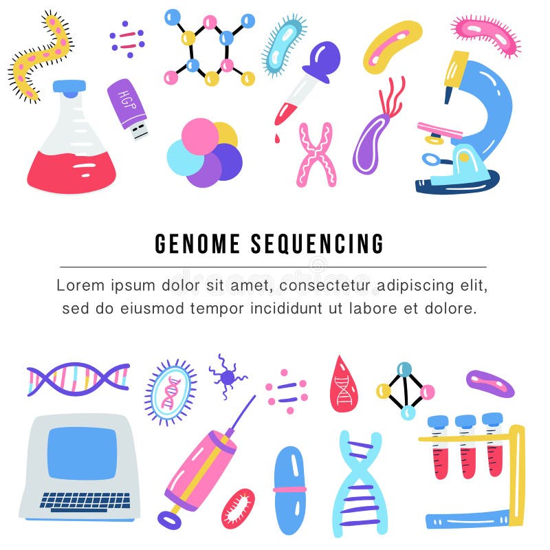DNA Sequencing Concept Illustration Stock Illustration - Illustration ...