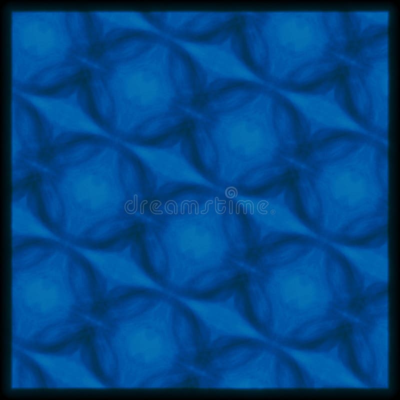 Hand Drawn Geometric Blue Pattern Stock Illustration - Illustration of ...