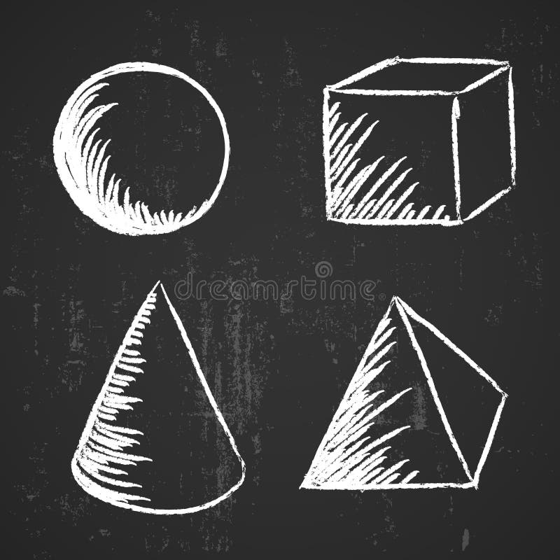 Hand drawn geometric icons stock illustration. Illustration of black ...