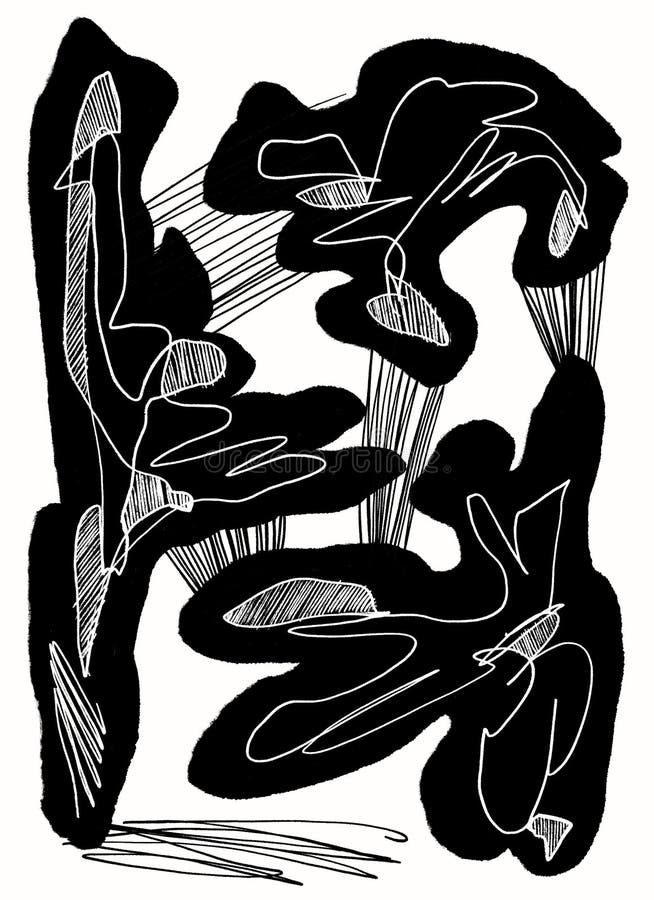 Hand-drawn Geometric Original Pencil Pattern Illustration Stock ...