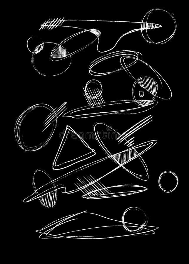 Hand-drawn Geometric Original Pencil Pattern Illustration Stock ...