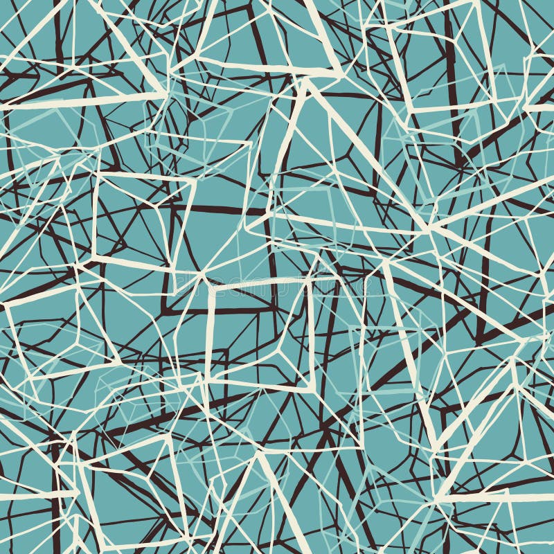 Hand Drawn Geometric Prismatic Effect Design Inblue White and Brown ...