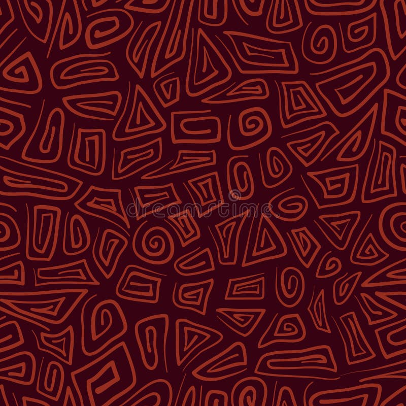 Hand Drawn Geometric Seamless Pattern with Triangular, Square and ...