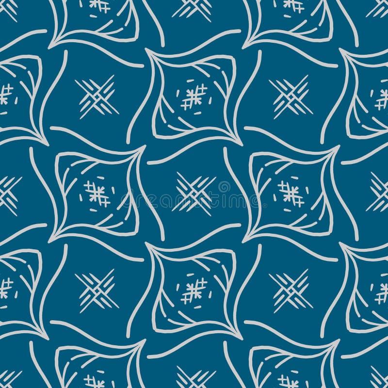 Hand Drawn Geometry Pattern. Stock Illustration - Illustration of ...