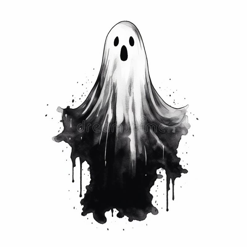 Hand-Drawn Ghost Illustrations Stock Illustration - Illustration of ...