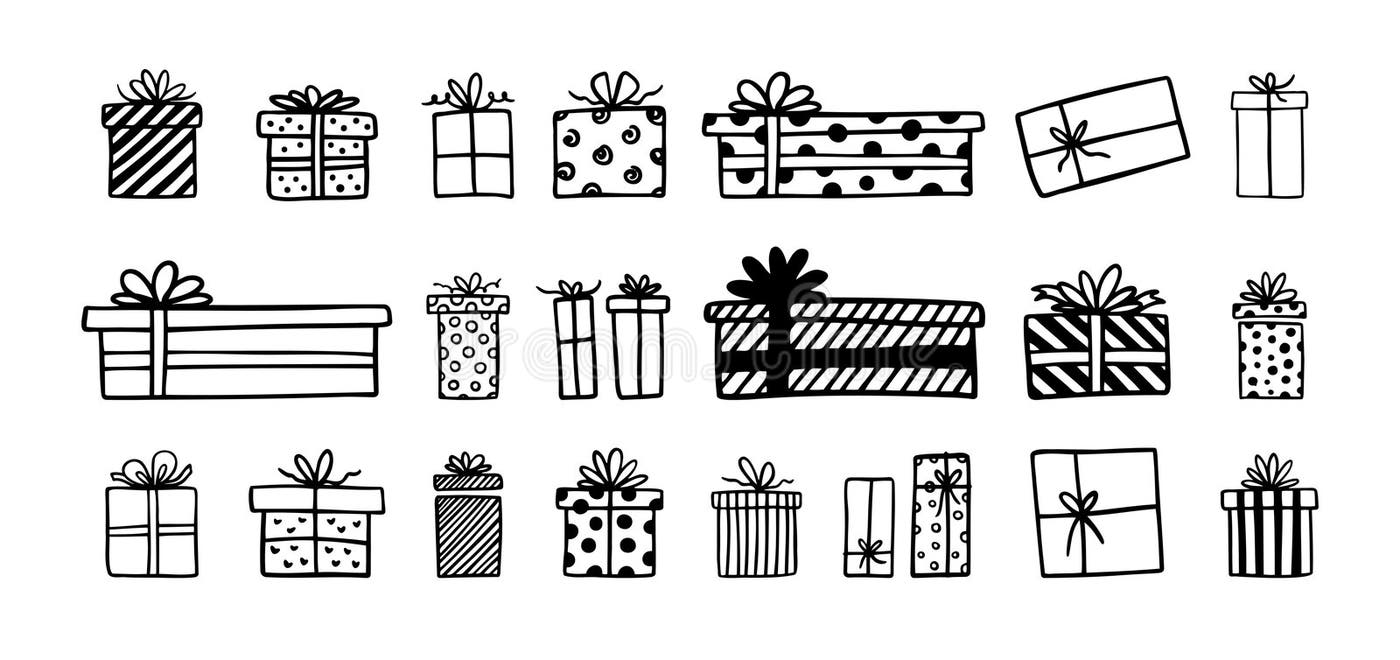 Hand Drawn Gift Boxes Stock Illustrations – 7,571 Hand Drawn Gift Boxes ...