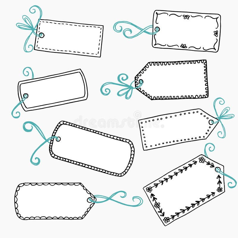 Hand drawn gift labels stock vector. Illustration of insert - 91610504