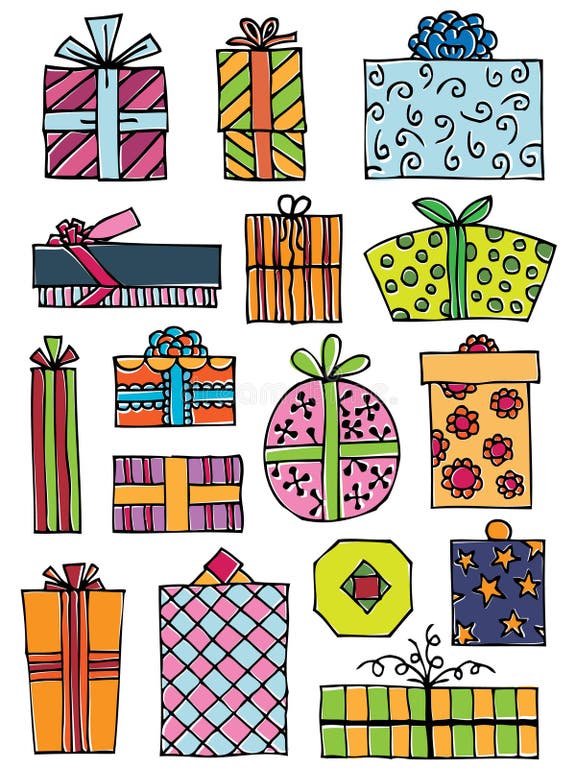 Hand drawn gifts stock vector. Illustration of sketch - 11037800