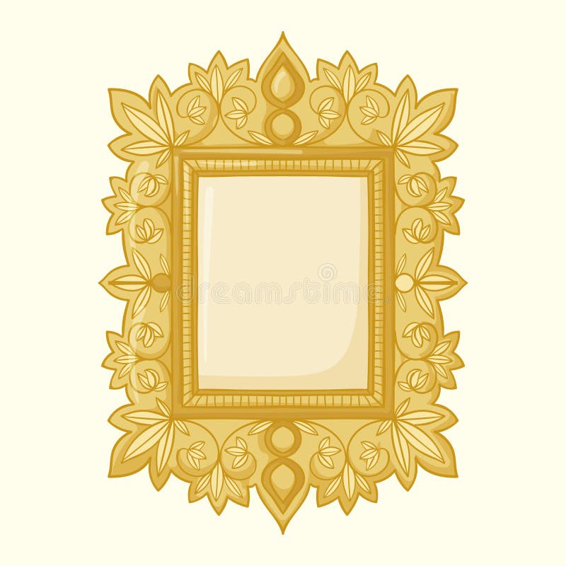 Hand Drawn Golden Frame Vector Illustration. Stock Vector ...
