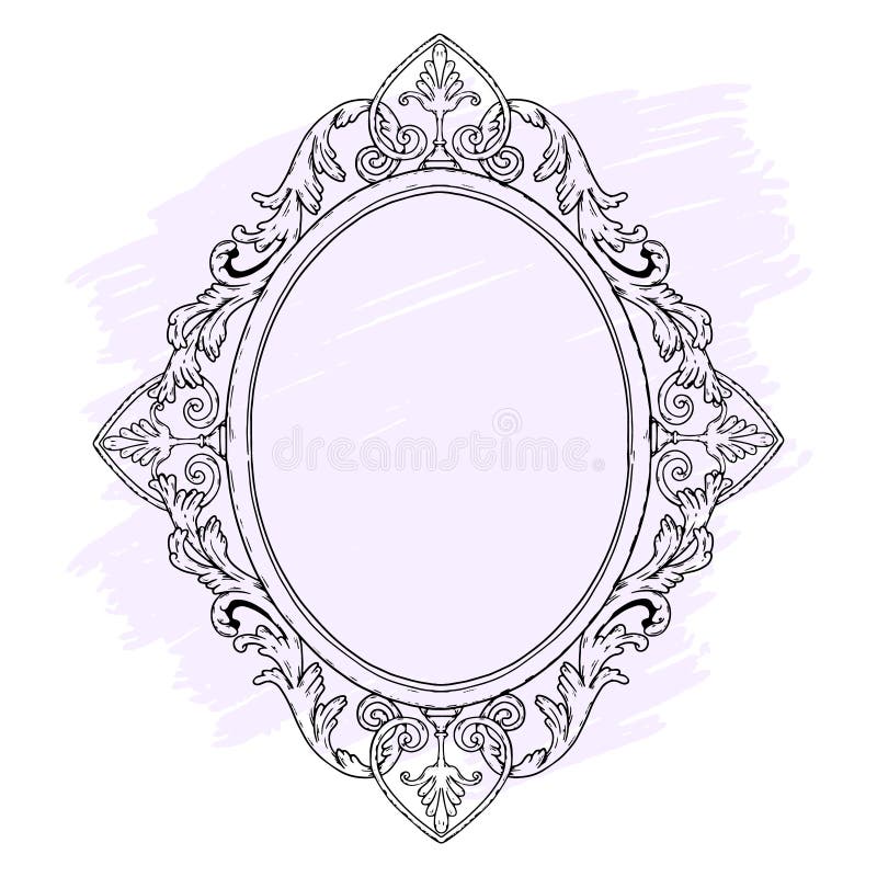 Hand Drawn Gothic Frame Design Vector Illustration. Stock Illustration ...