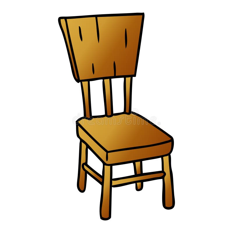 Cartoon Wood Wooden Chair Free Hand Drawn Doodle Clip Art Artwork ...