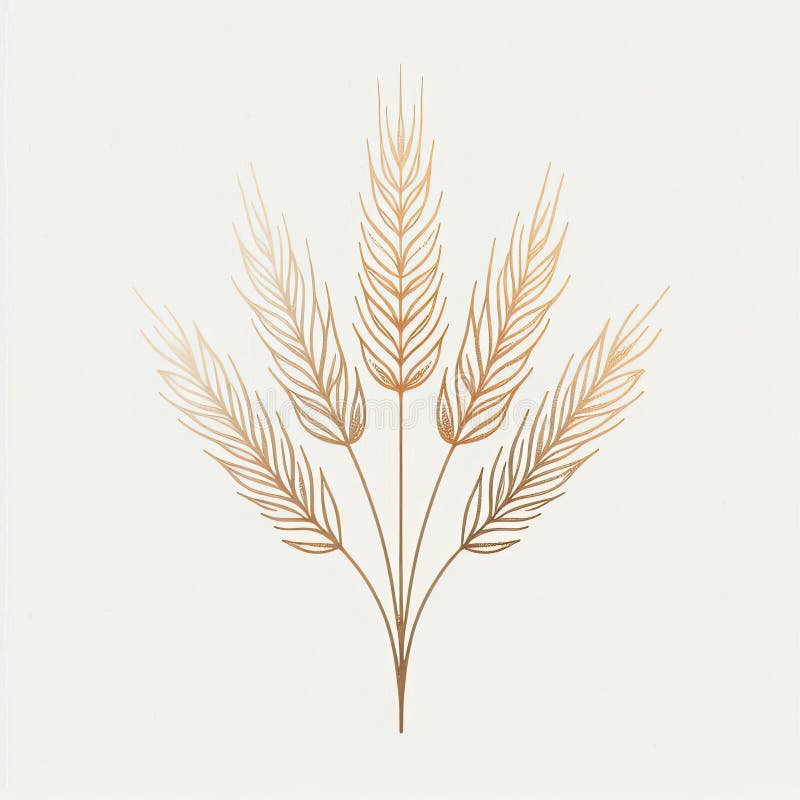 Hand-Drawn Grain Icon with Geometry Stock Illustration - Illustration ...