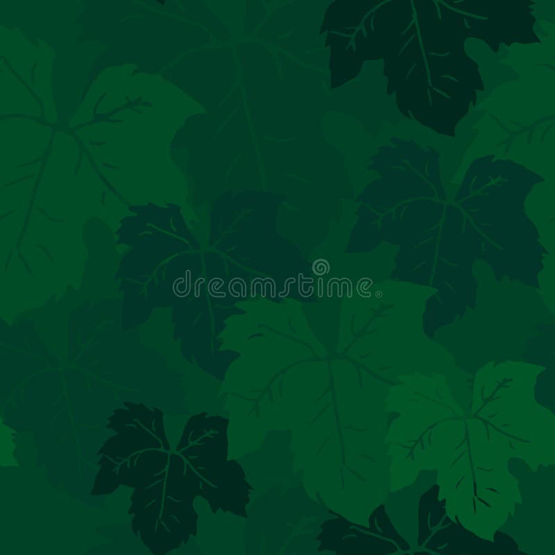 Pattern with Watercolor Grape Leaves Stock Illustration - Illustration of natural, fine: 30376521