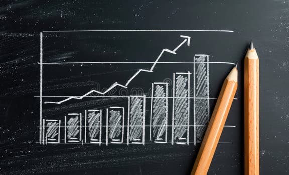 Hand Drawn Graph stock illustration. Illustration of chalk - 360417254