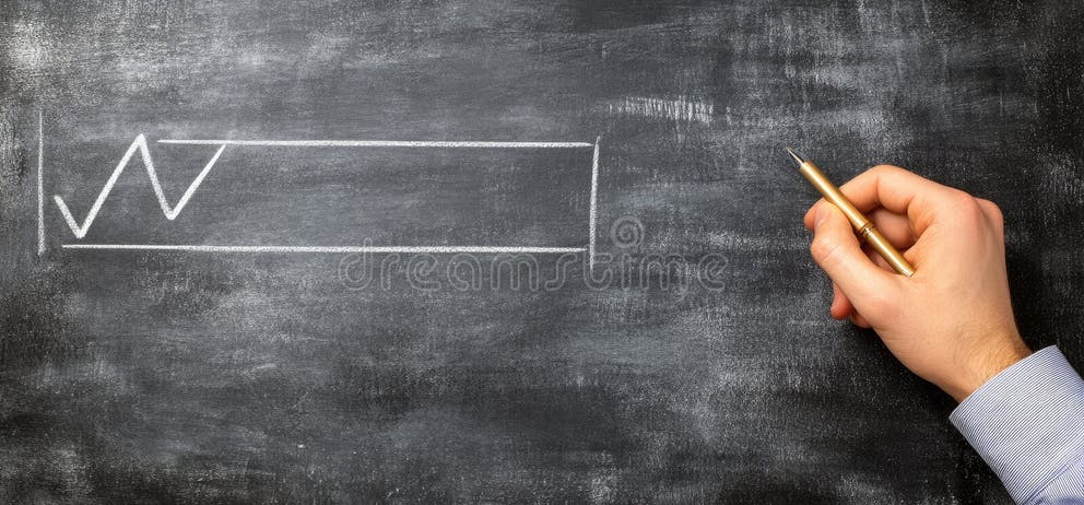 AI Generated Graph on Blackboard Stock Illustration - Illustration of ...