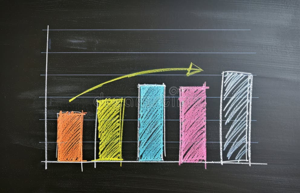 Hand Drawn Graph stock illustration. Illustration of achievement ...