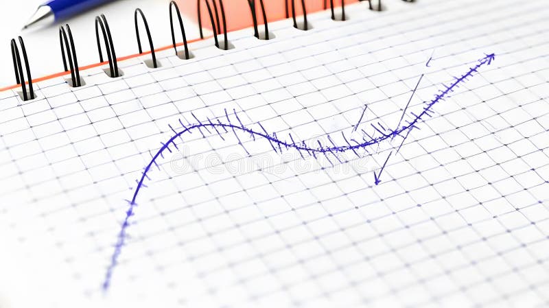 Hand Drawn Graph on Grid Notebook Paper Stock Photo Good Resolution ...