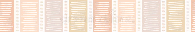 Hand Drawn Graphic Doodle Stripes Seamless Border Pattern. Stock Vector ...