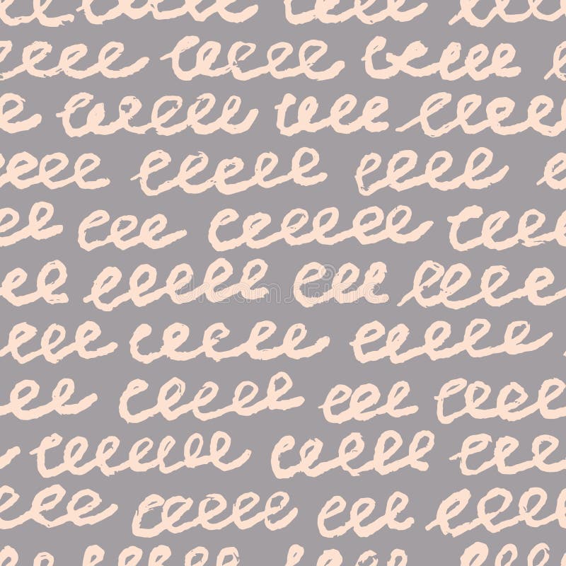 Hand Drawn Graphic Scribble Loop Lines Seamless Pattern. Sketchy ...