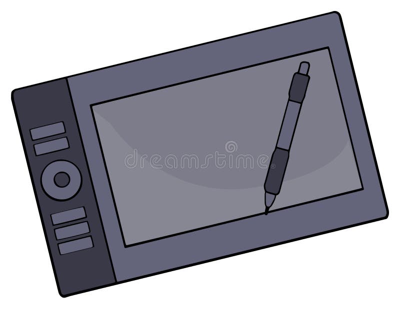 Hand drawn graphic tablet stock vector. Illustration of tablet - 60891225