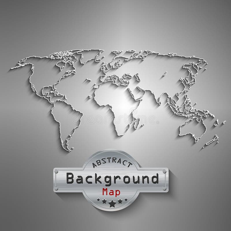 Hand Drawn Gray World Map on a Grey Background Stock Vector ...