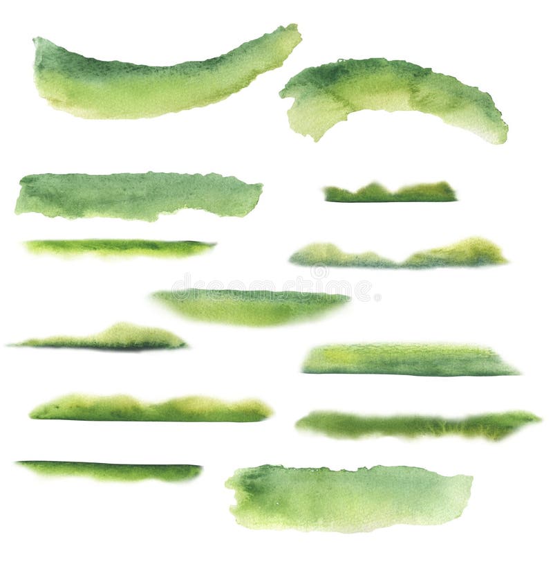 Hand Drawn Green Watercolor Abstract Paint Texture. Stock Illustration ...