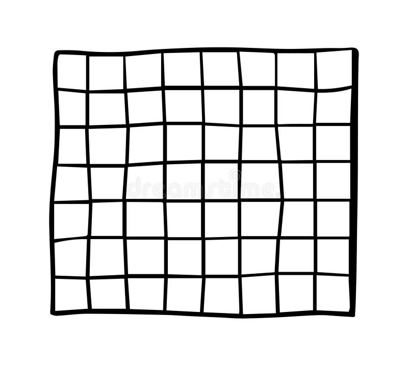 Hand Drawn Grid for Notes. Doodle Square Grid Pattern. Checked ...