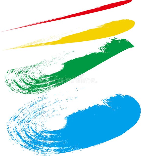 Hand Drawn Grunge Brush Line Set. Grunge Paint Stripe Vector Brush ...