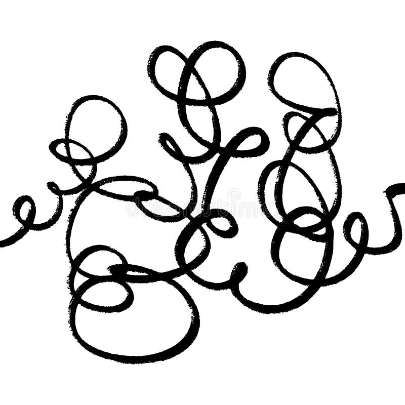 Hand Drawn Scribble Vector Sketch Line Object Isolated on White ...