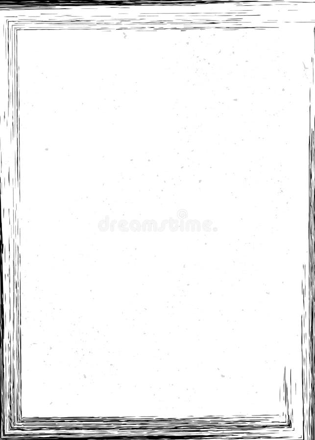 Hand Drawn Grunge Frame. Rectangular Textured Border with Copy Space ...