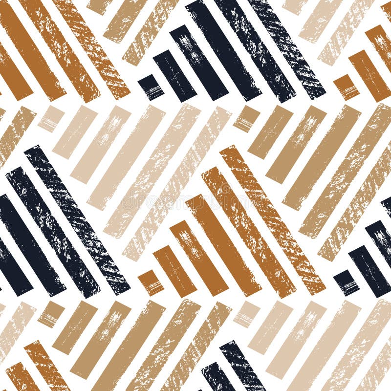 Hand Drawn Grunge Style Weaving Seamless Pattern. Black and White ...