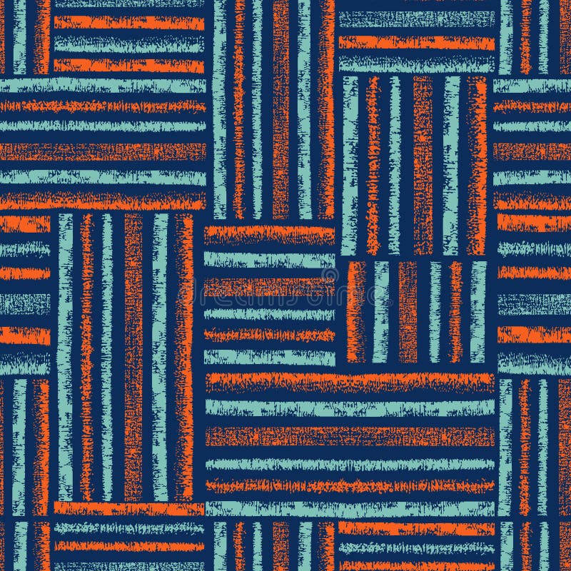 Hand Drawn Grunge Style Weaving Seamless Pattern.Vector Wicker Texture ...