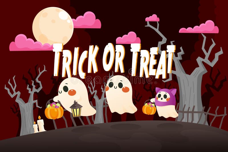 Hand Drawn Halloween Wallpaper with Spooky Characters Design ...