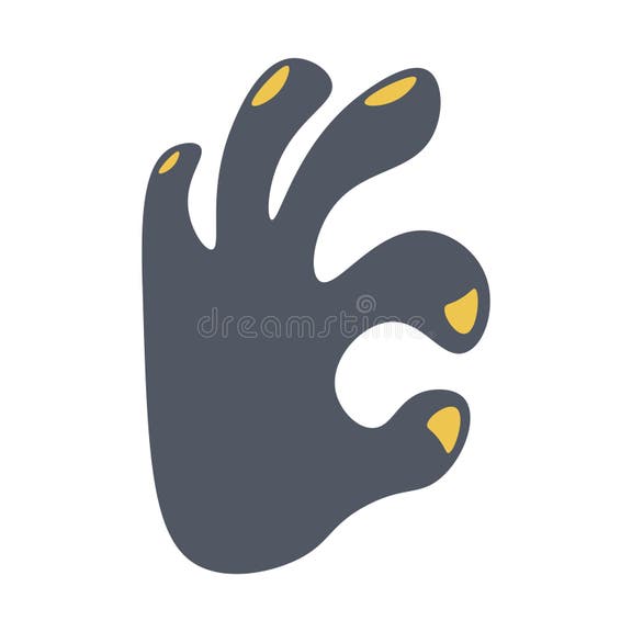 Hand Drawn Hand Icon Vector Stock Vector - Illustration of isolated ...