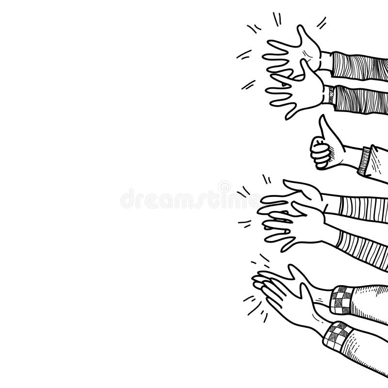 Clapping Hand Doodle Stock Illustrations – 482 Clapping Hand Doodle ...