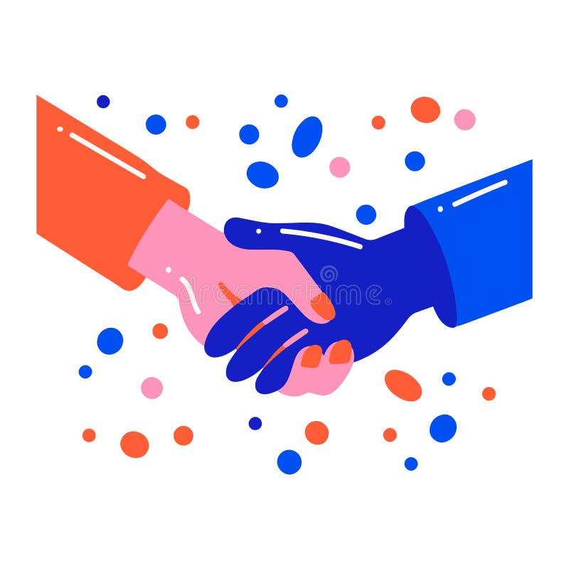 Handshake Friendship in Flat Style Isolated on Background Stock Vector ... Handshake Friendship in Flat Style Isolated on Background Stock Vector ...