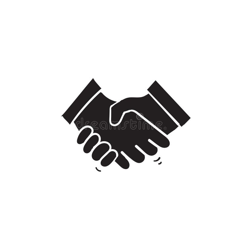 Hand Drawn Handshake Illustration with Doodle Style Vector Isolated ...