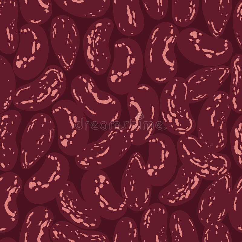 Hand Drawn Haricot Beans. Vector Pattern Stock Vector - Illustration of ...